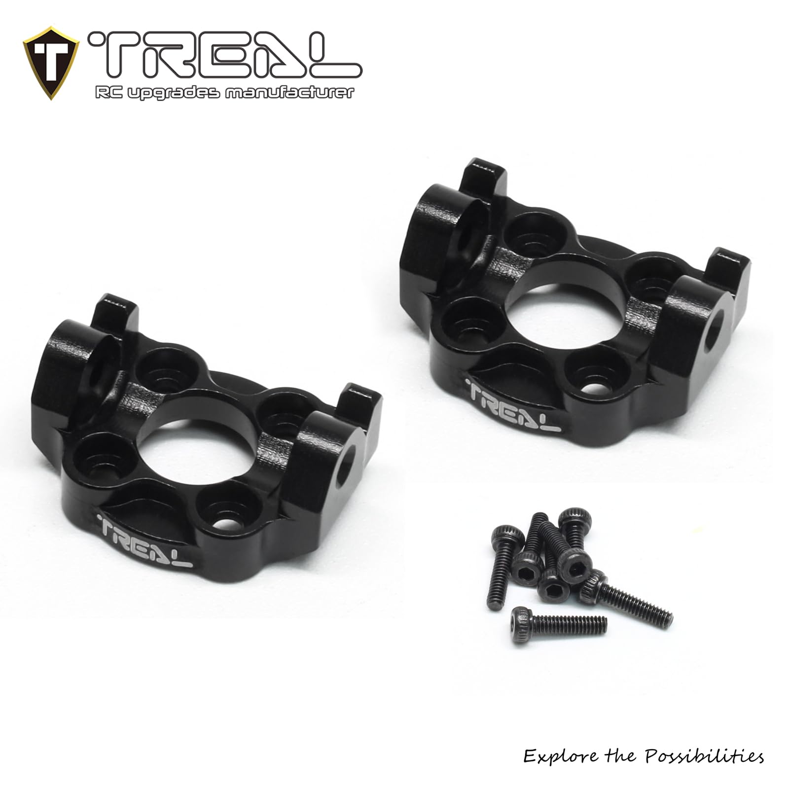 Snapklik.com : TREAL Aluminum 7075 Front C Hubs Spindle Carrier Set