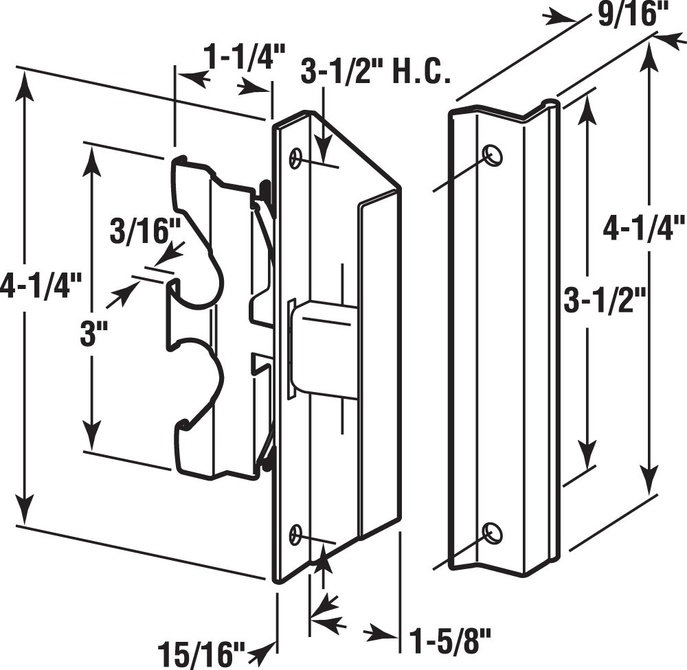 Snapklik.com : Line A 220 Black, Screen Door Latch And Pull, Fits Bay Mills