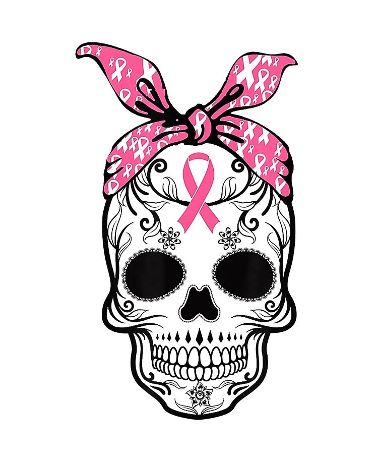 Amazon.com - Breast Cancer Awareness Skull & Ribbon Vinyl Sticker Decal ...
