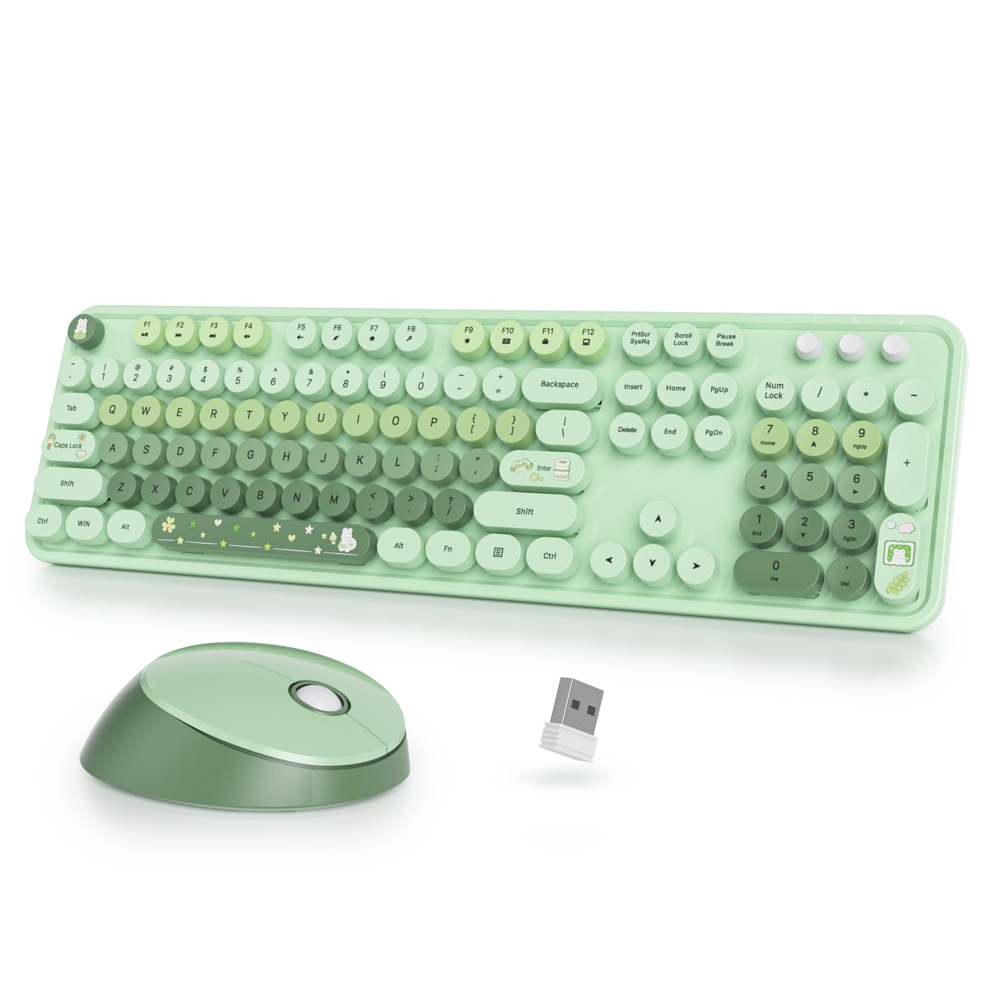 Amazon.com: SbocKeeb Wireless Keyboard and Mouse Set, Retro Typewriter ...