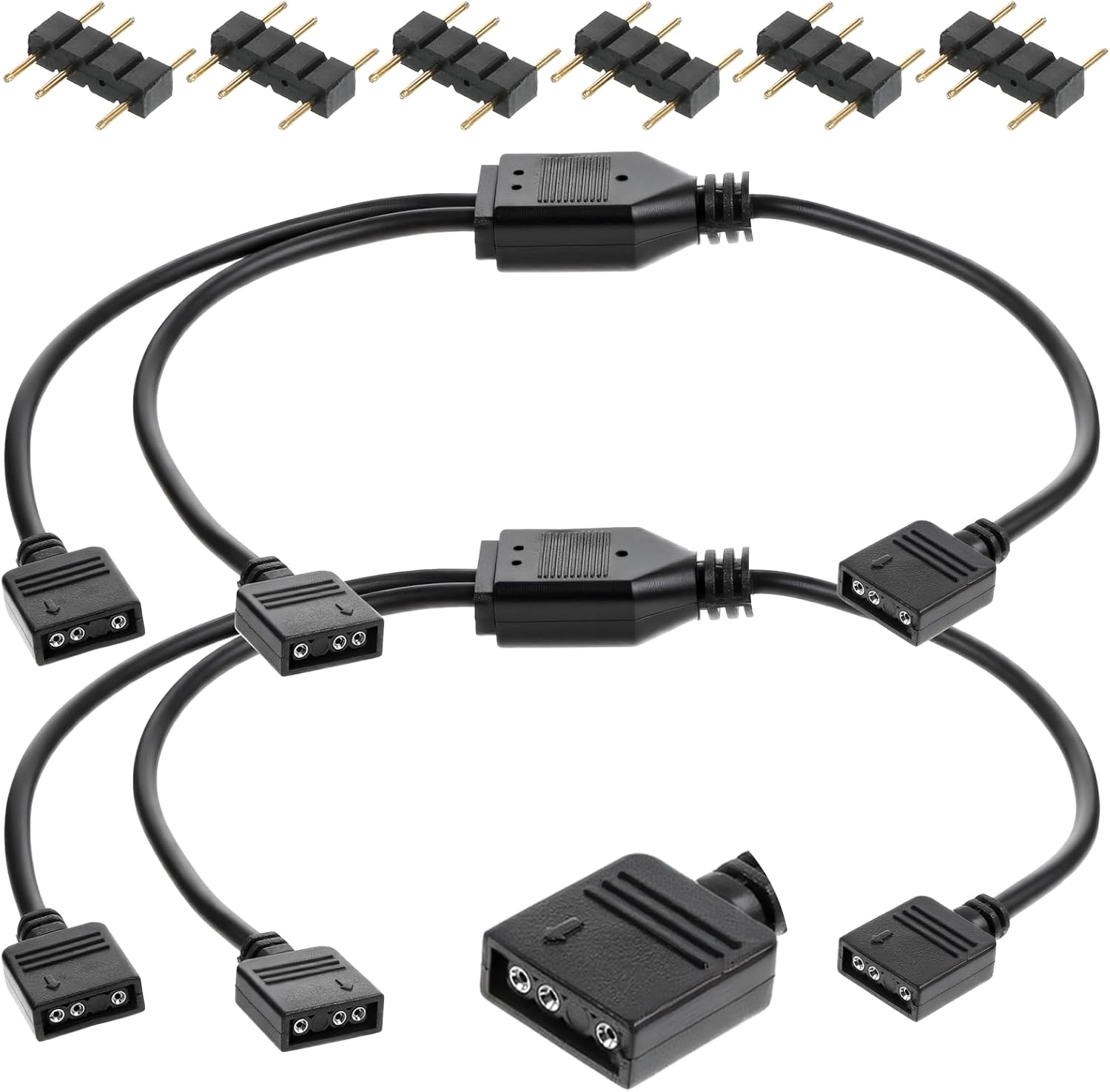 Amazon.com: ARGB Splitter Cable, 1-to-2 Female to Female 5v 3 Pin ...