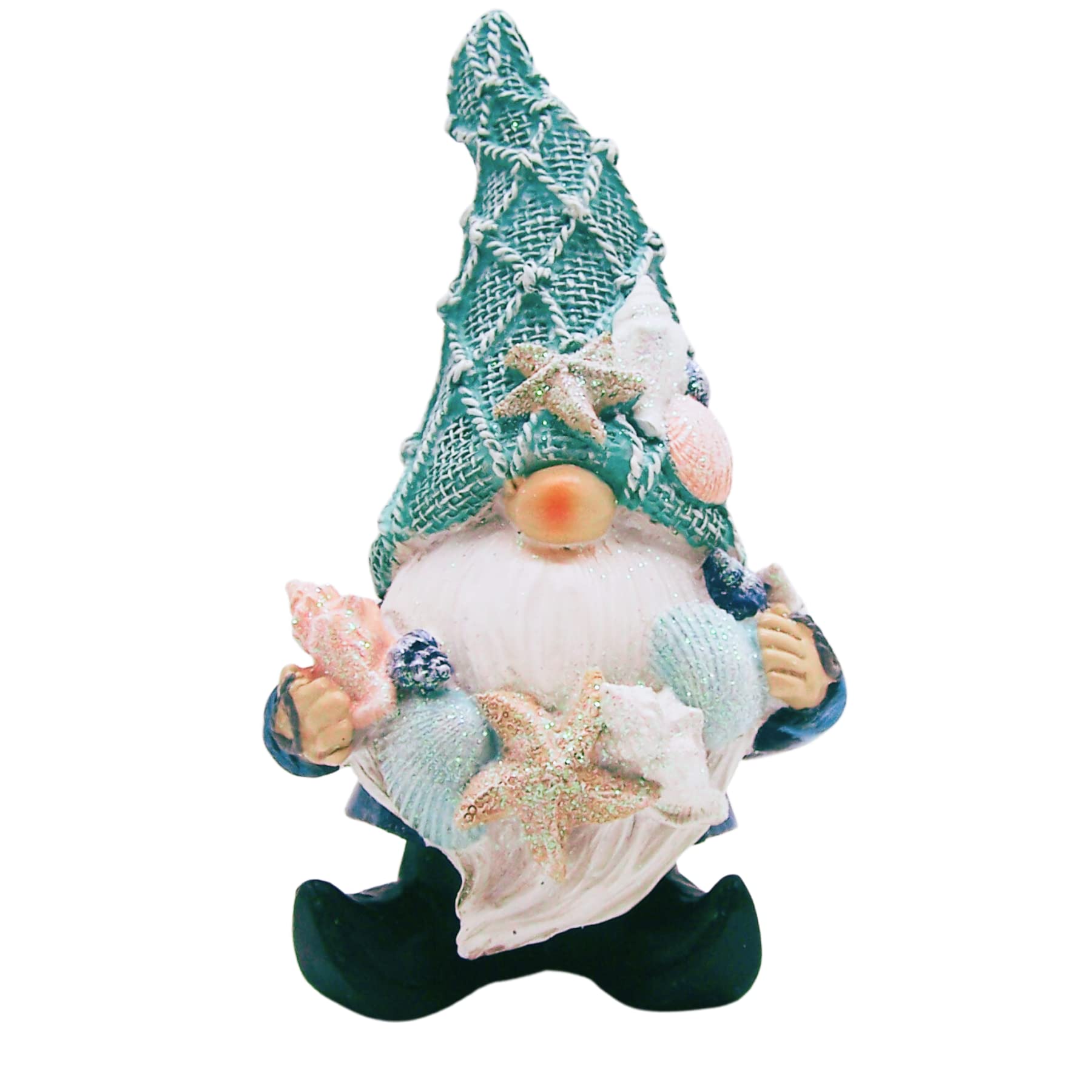 Amazon.com: Coastal Beach Themed Gnome Figurine, Nautical Freestanding ...