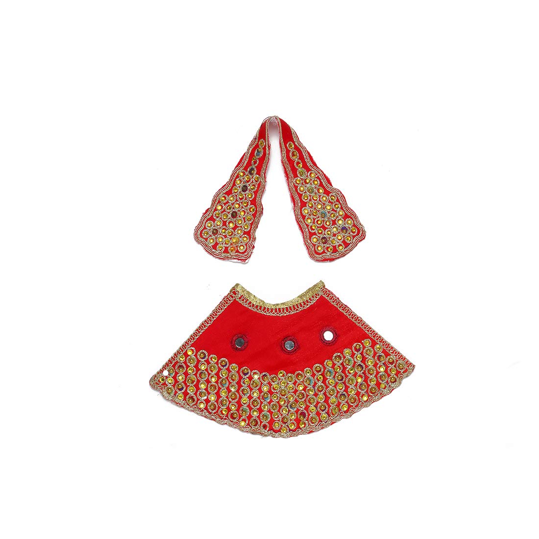 Buy Aditri Creations Red Laxmi Durga Devi MATA Dress poshak vastra ...