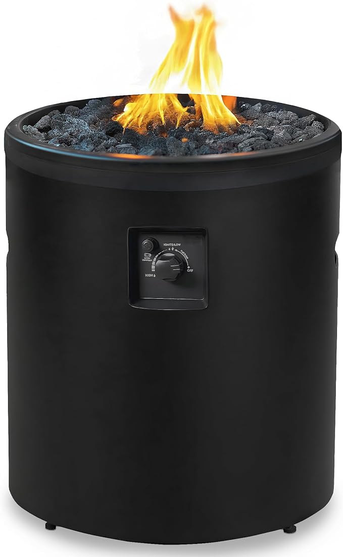 Amazon.com : Four Seasons Outdoor Propane Fire Pit, Steel Gas Fireplace ...