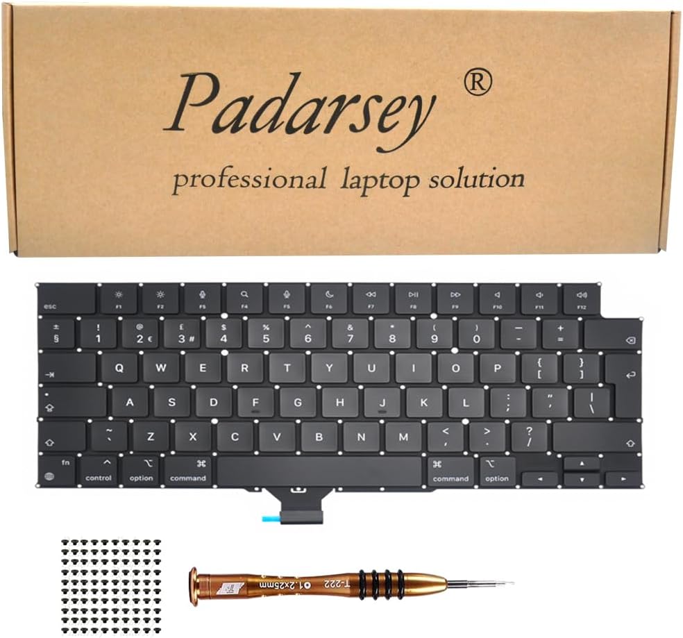 Pardarsey Replacement UK Layout Keyboard Compatible with MacBook Pro 14 ...