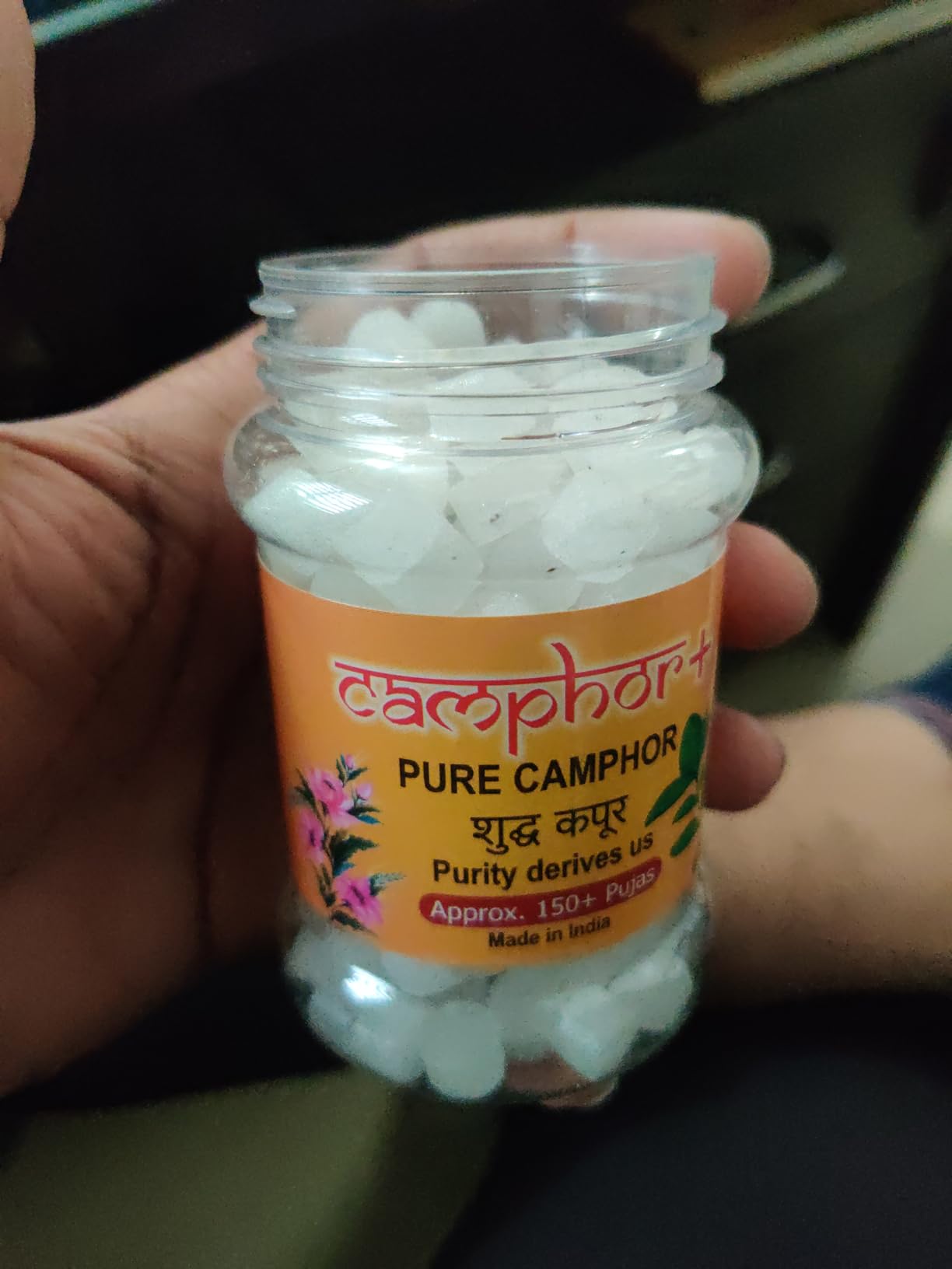 Camphor+ Camphor Tablets 100% Pure and Transparent Kapoor (100gm Jar ...