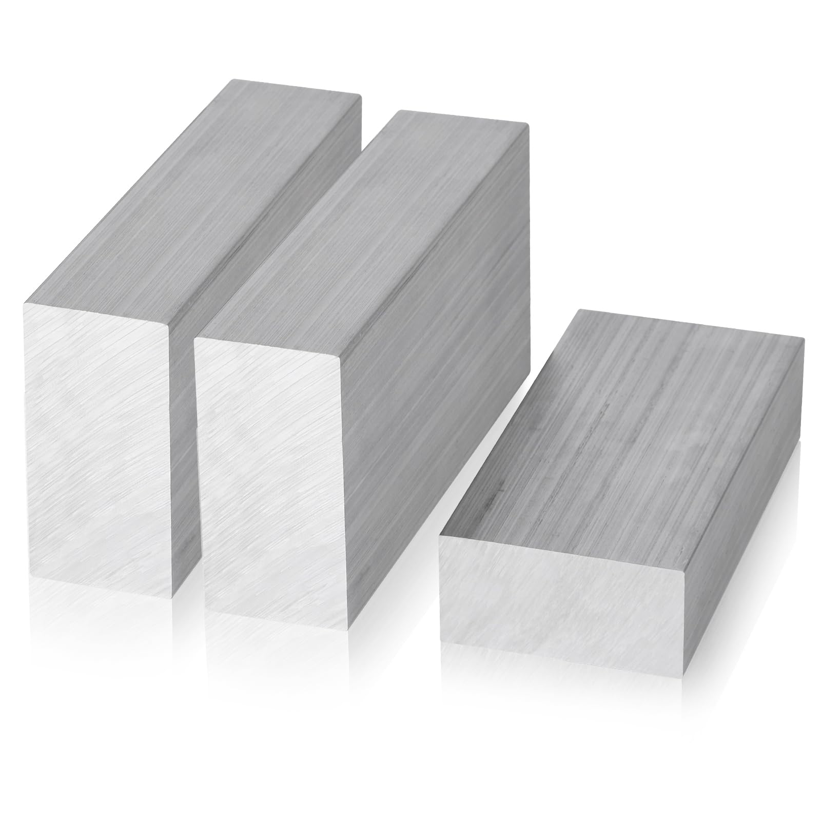 Snapklik.com : 3 Pieces 1"X2" Square Aluminum Flat BAR
