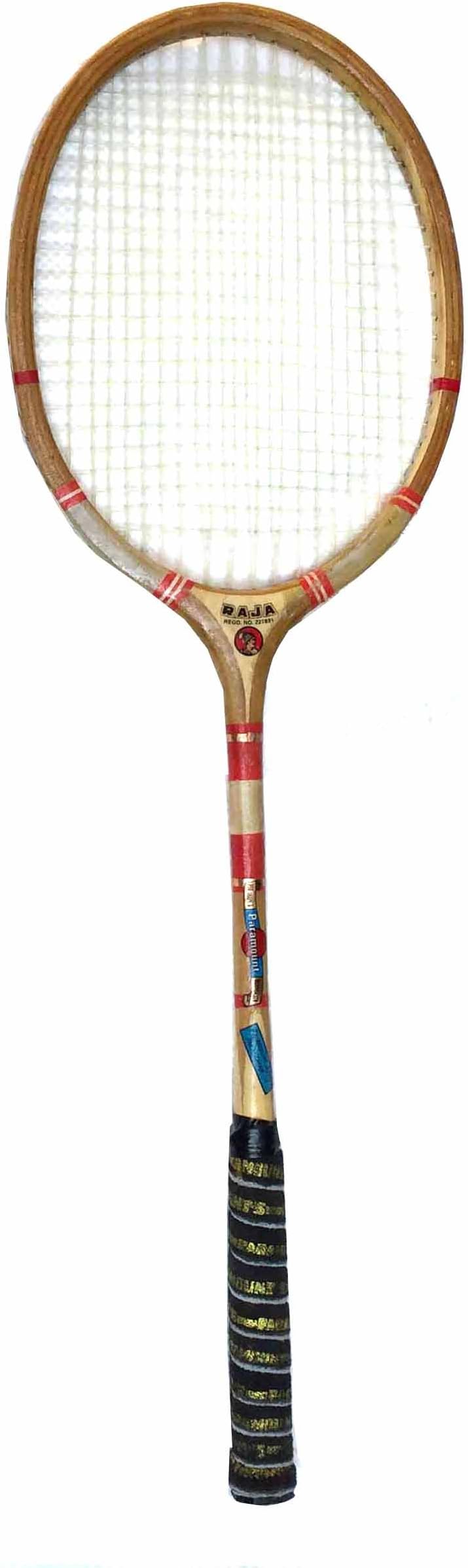 Wsg Ball Badminton Wooden Racket raja with Strings : Amazon.in: Sports ...