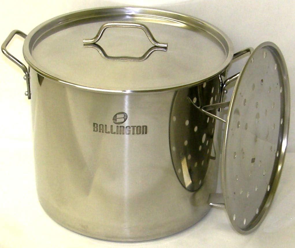 Amazon.com: 100 Quart Stainless Steel Stock Pot with Rack & Lid ...