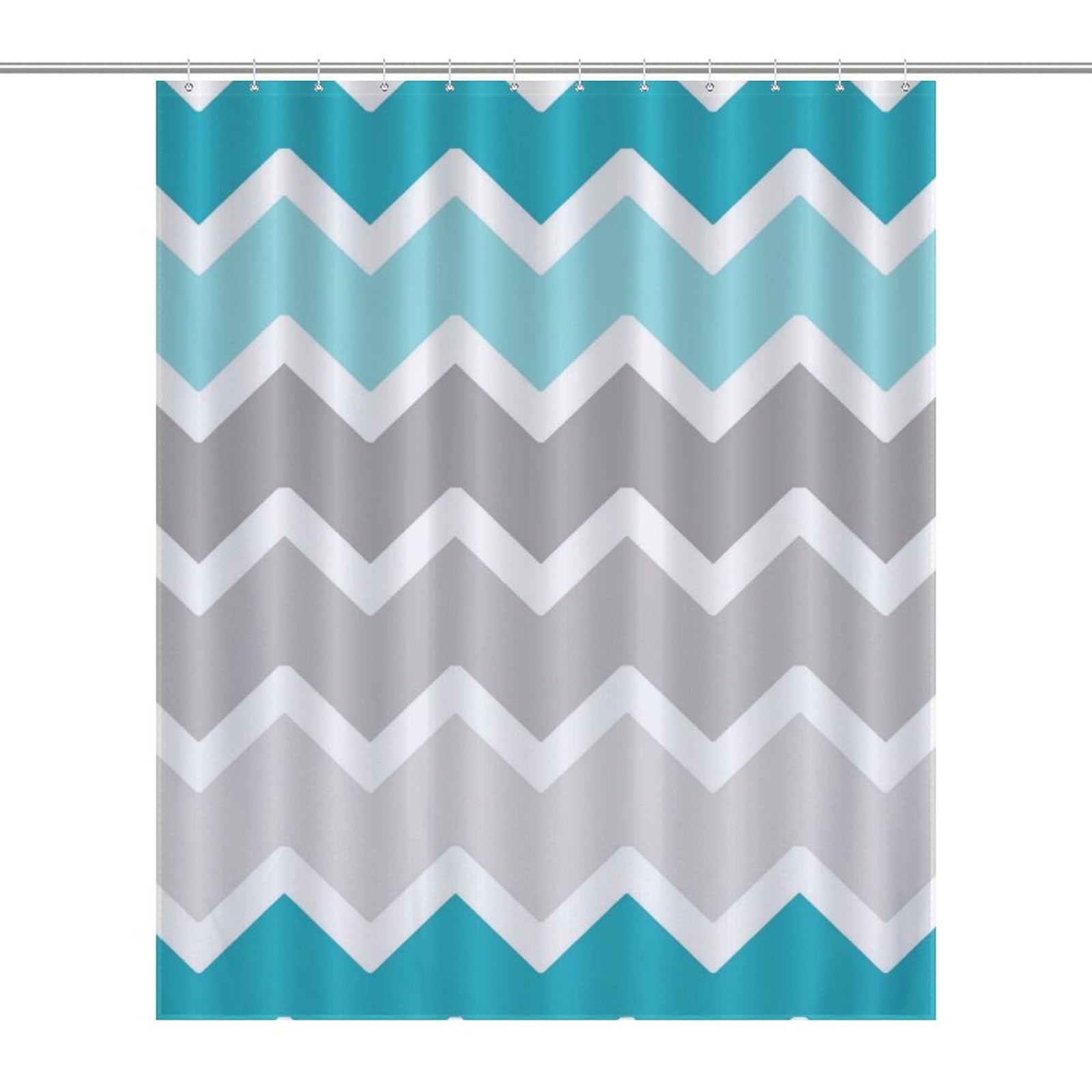 Teal Ombre Chevron