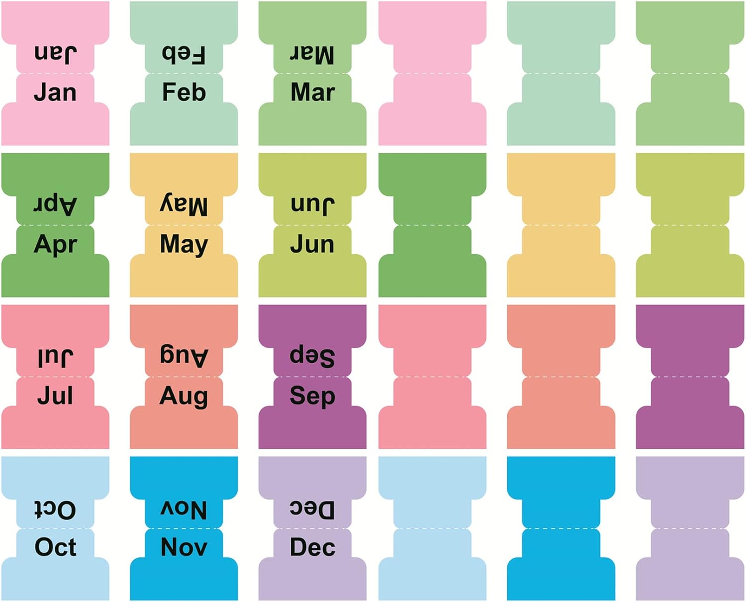 Amazon.com: Month Tab Stickers for Planner,24 Monthly Tabs Index ...