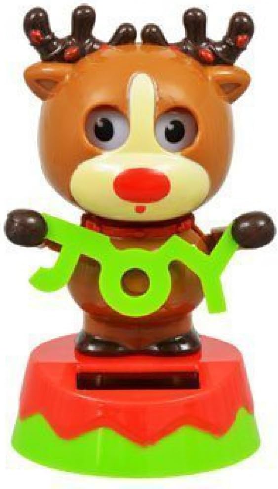 Amazon.com: Plastic Solar-Powered Dancing Reindeer, 4¼ : Toys & Games