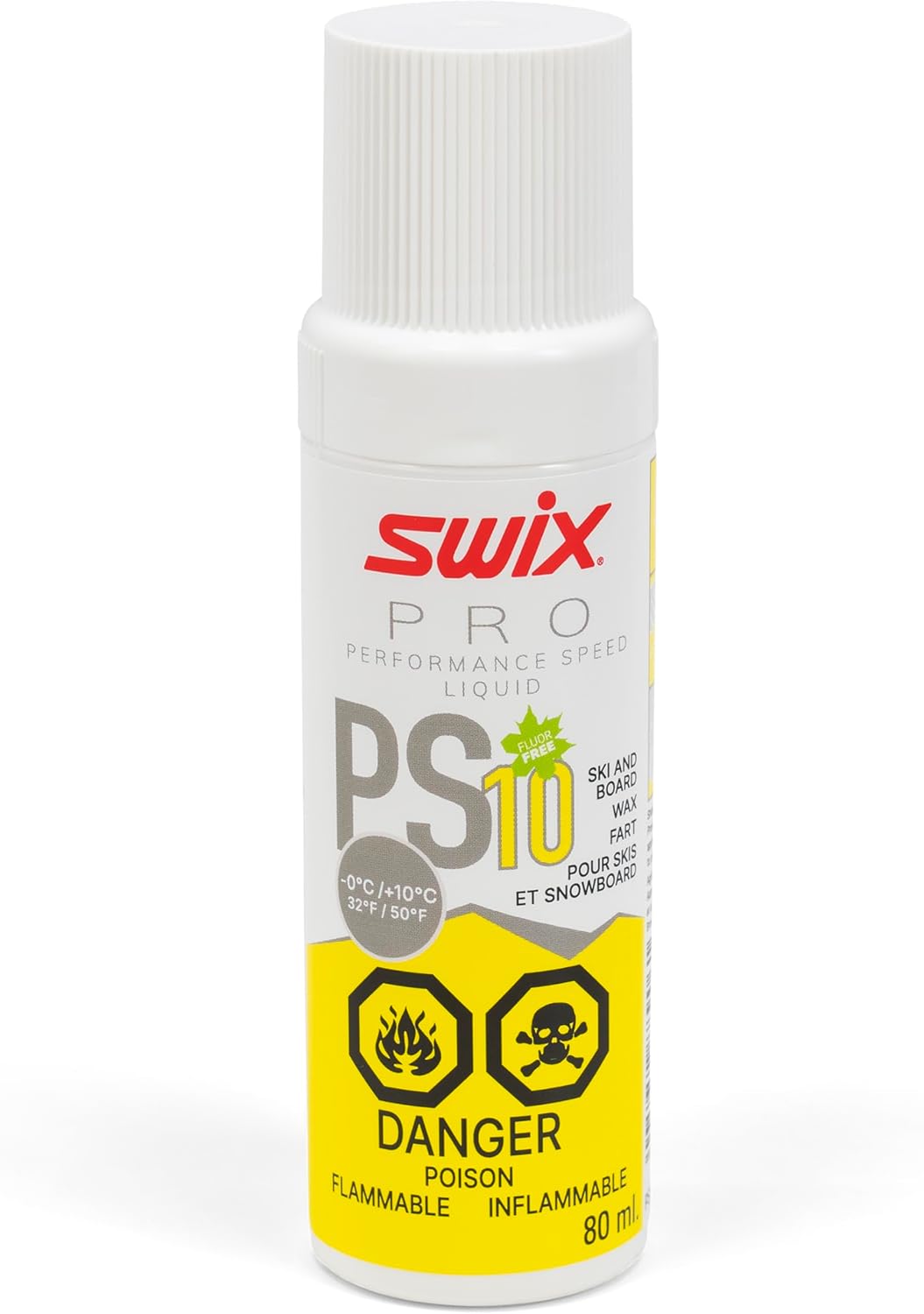 Amazon.com : Swix PS10 Yellow Pro Speed Ski and Snowboard Liquid Wax ...