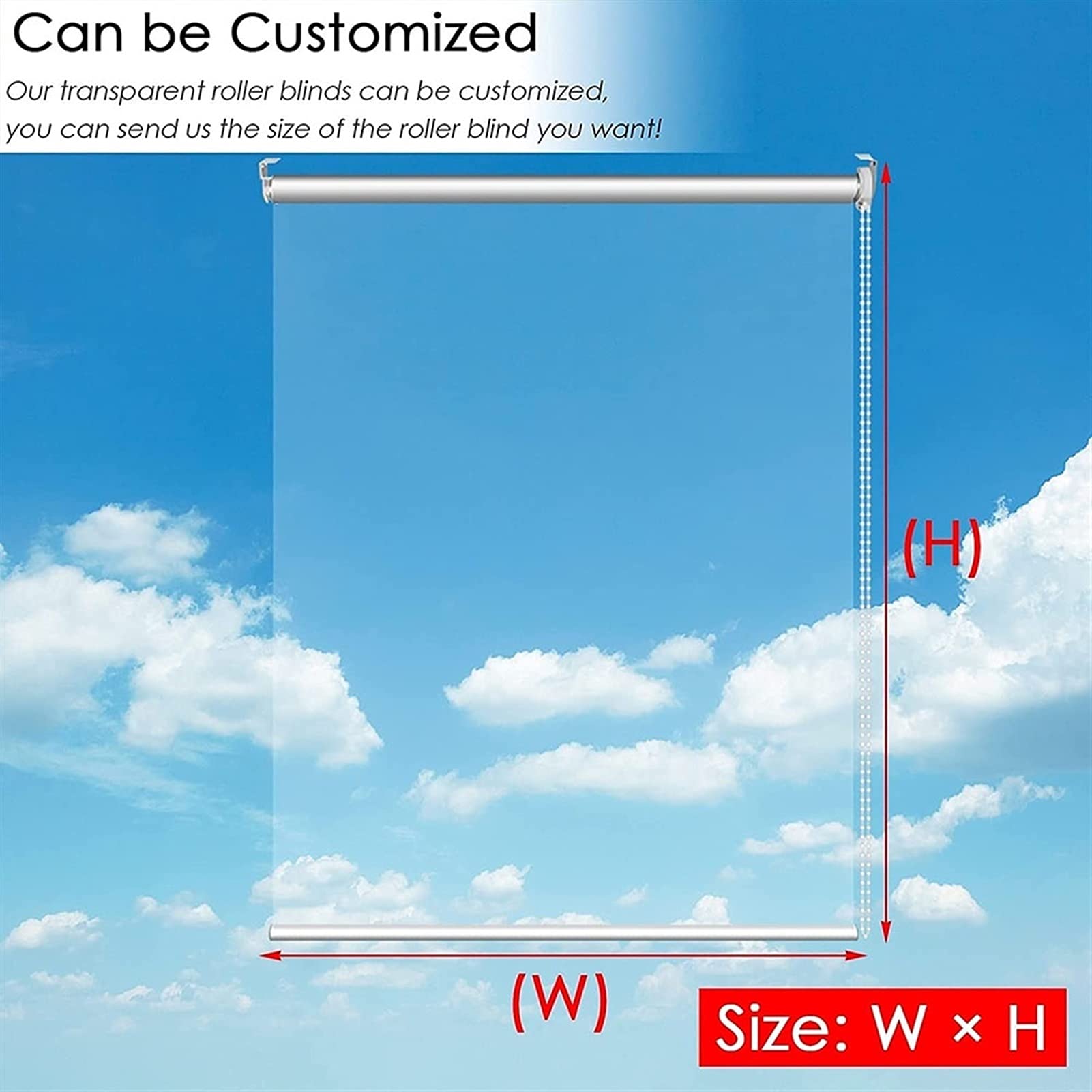 FUFU Transparent Roller Shade Blind Outdoor Pergola Roller Shade Blind ...