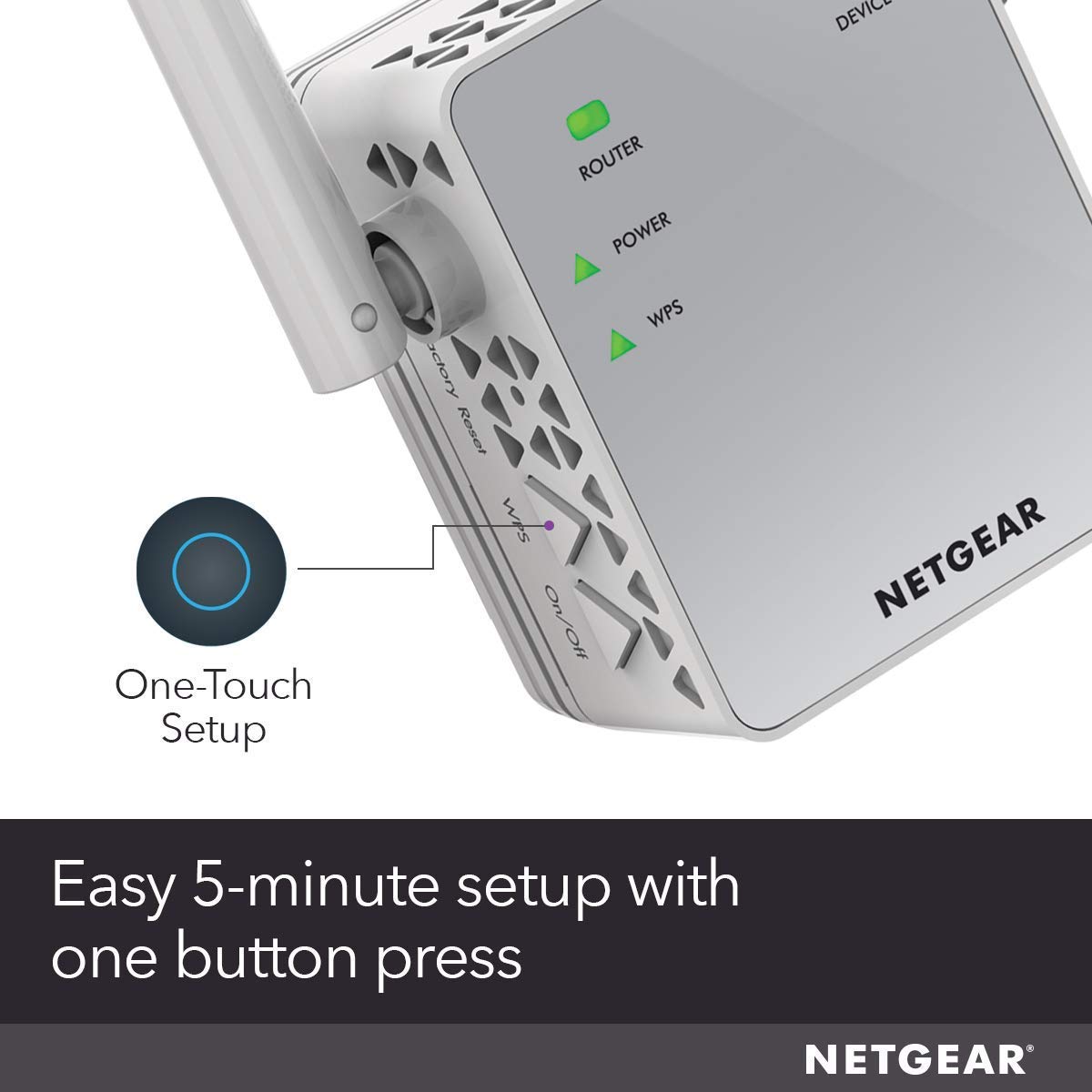 NETGEAR WiFi Booster Range Extender - Covers up to 1000 sq ft and 15 ...