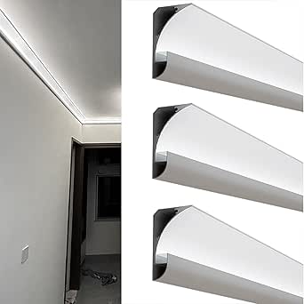 Amazon.com: Crown Moulding 3 Pcs Indirect Lighting Molding Diffuser for ...