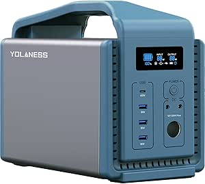 Amazon.com : Portable Power Station with 100W Solar Panel Included, YOLANESS 500W Solar ...