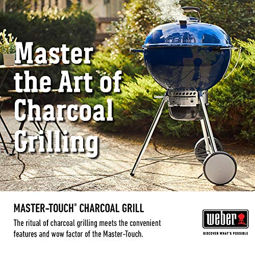 Weber 14516001 Master-Touch Charcoal Grill, Deep Ocean Blue - Grill ...