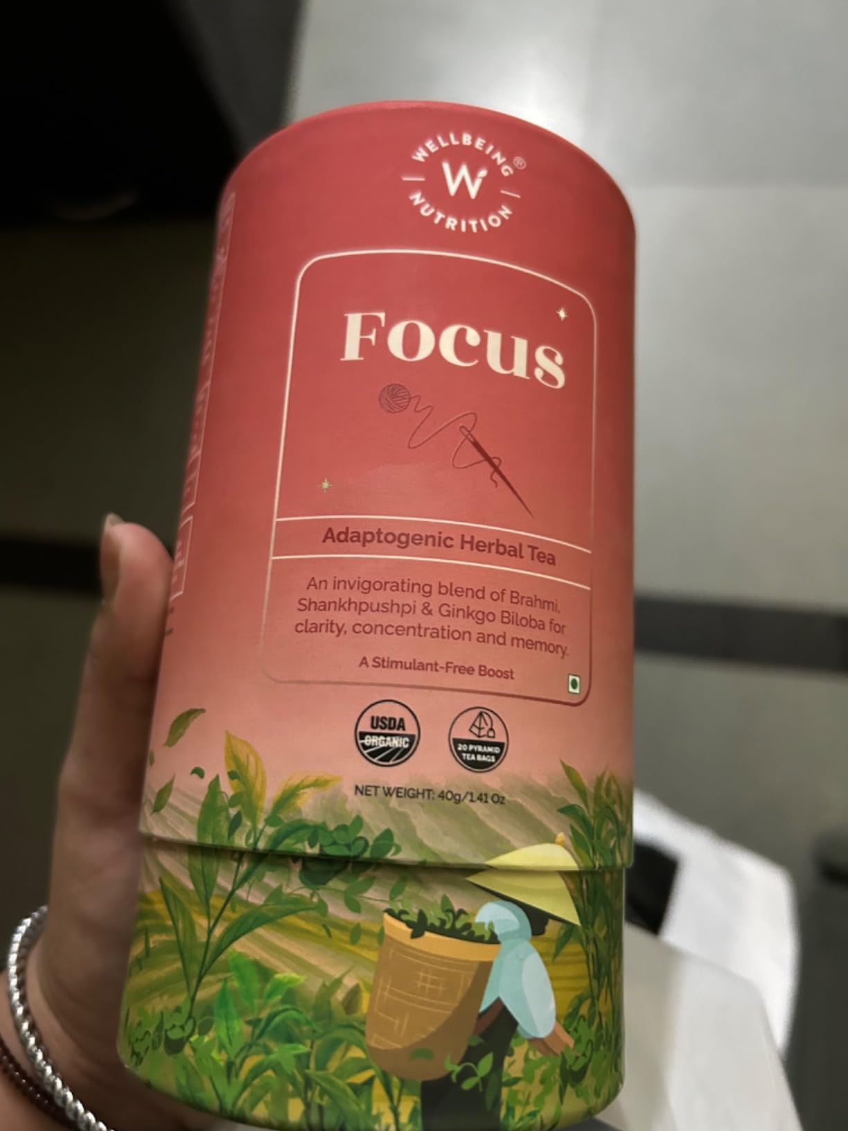 Wellbeing Nutrition Focus Tea | Memory Booster Green Tea for Focus ...