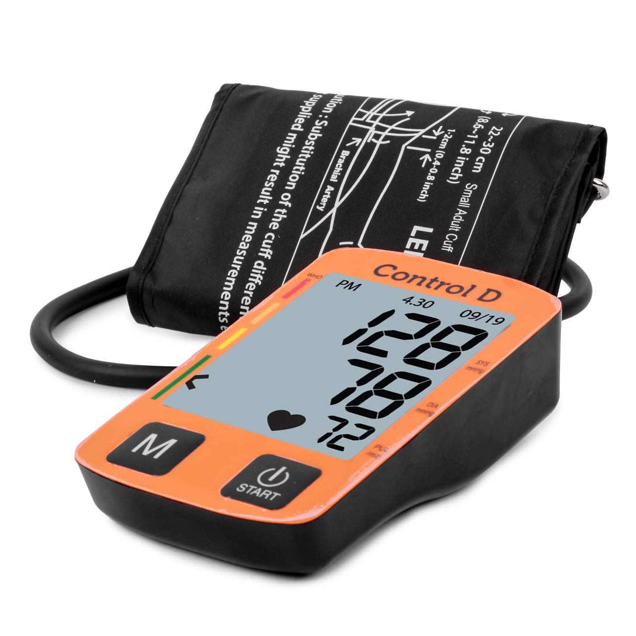 Control D Orange Fully Automatic Oscillometric Digital Blood Pressure ...
