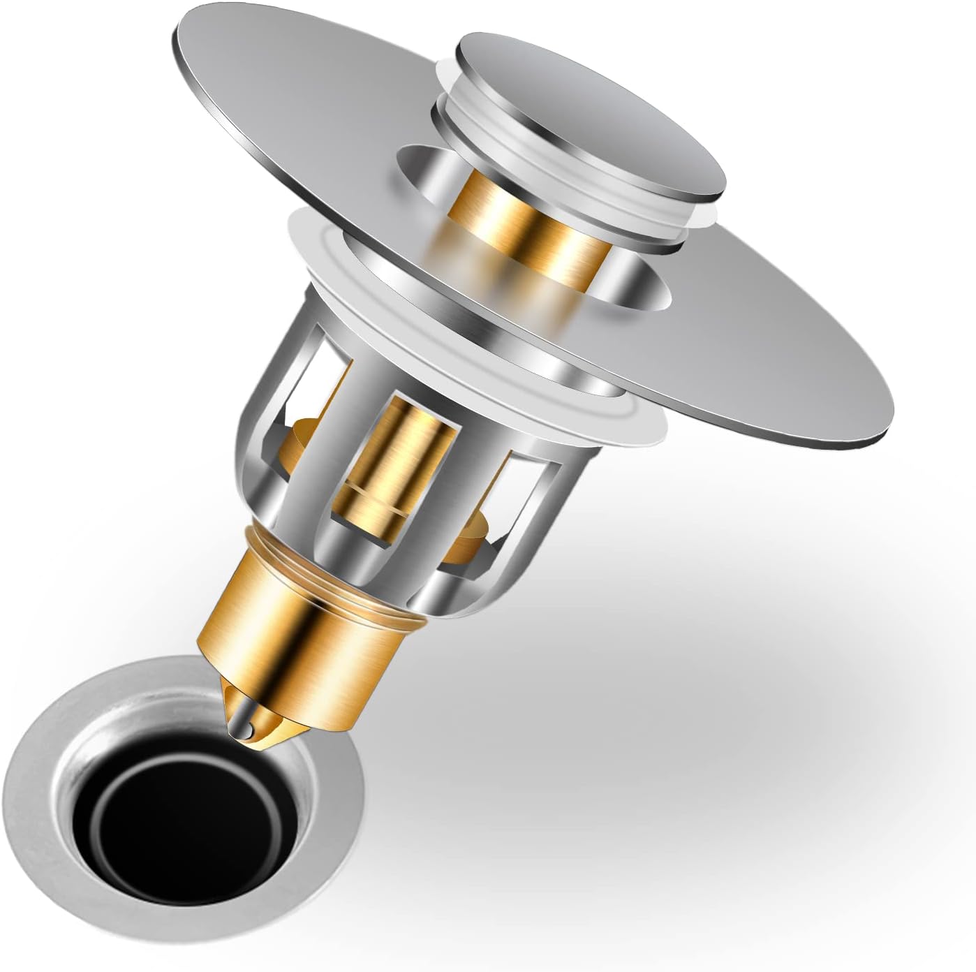 Cadrim Upgraded Universal Bathroom Sink Stopper, Sink Drain Plug ...