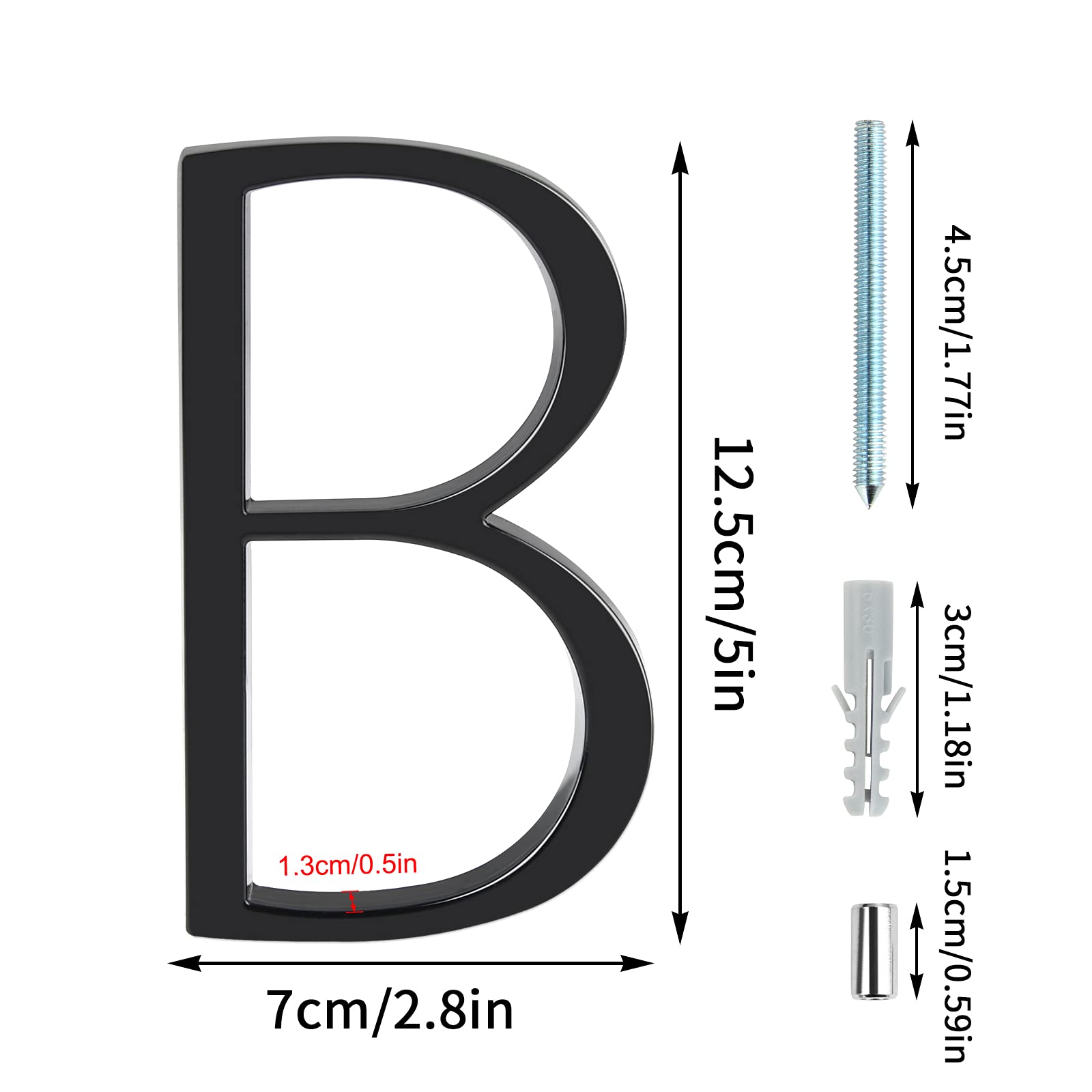 Snapklik.com : Floating House Letter B Black Floating Mount 5 Inch ...