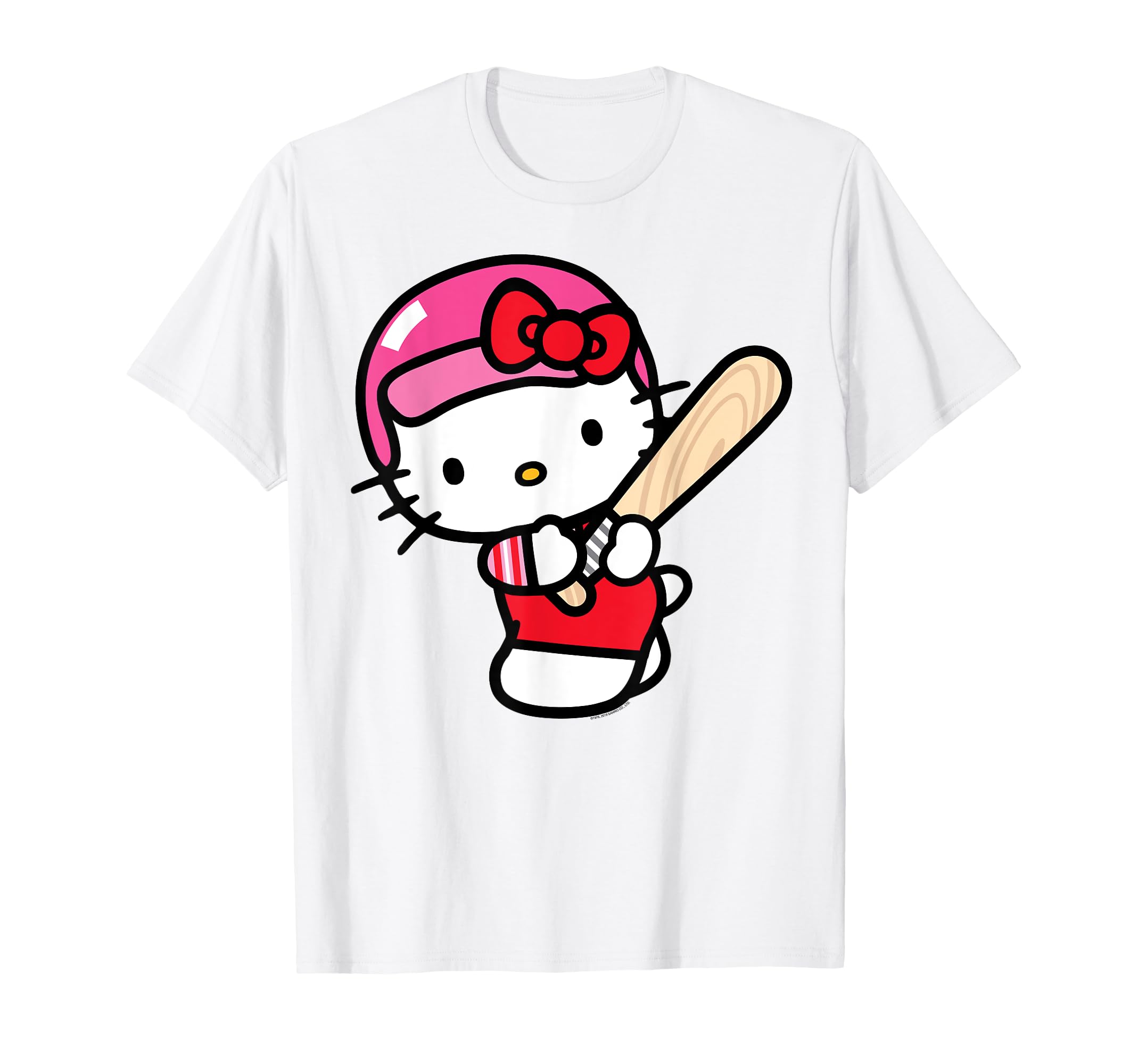 Amazon.com: Hello Kitty Baseball Player Tee Shirt T-Shirt : Clothing ...