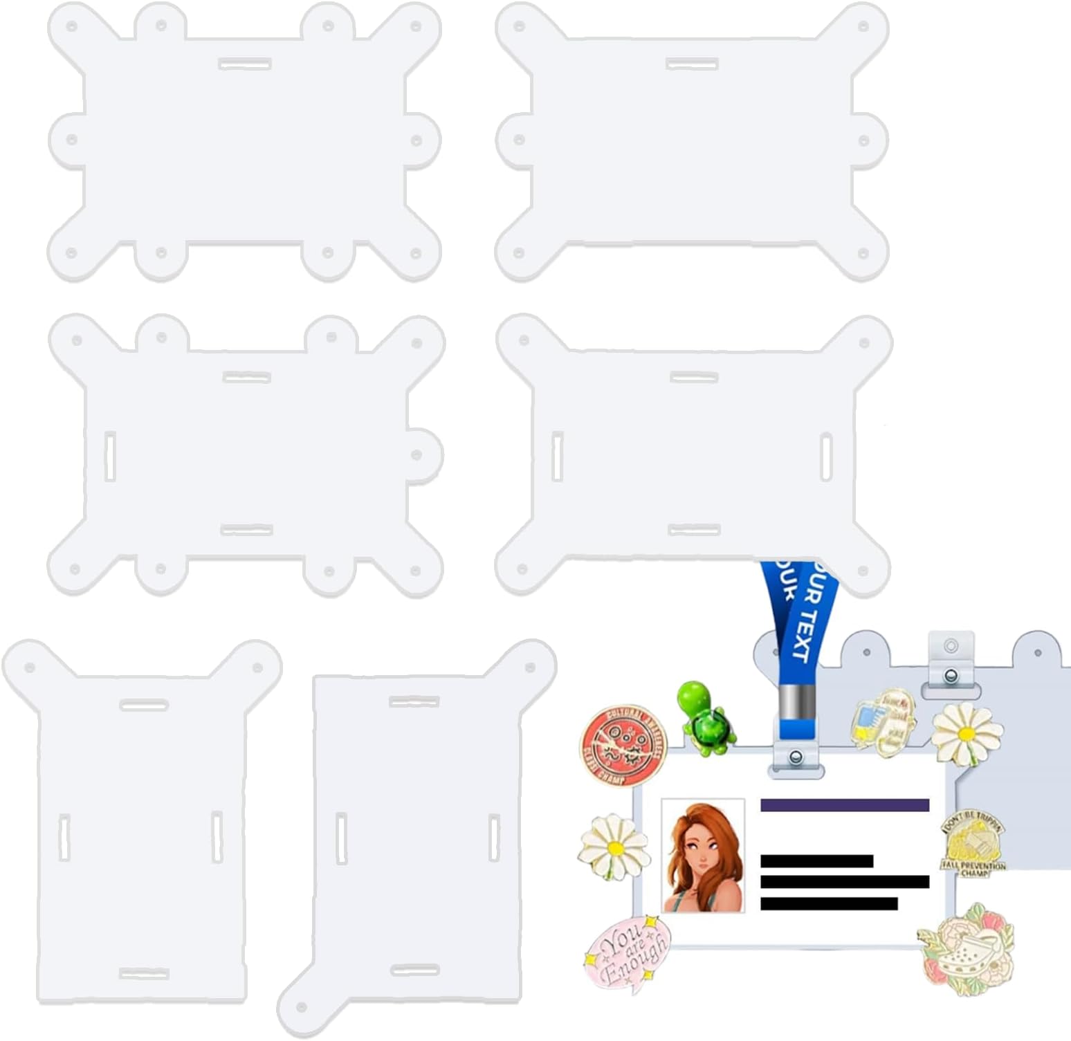 Amazon.com : MIMORE Badge Buddy - 8 PCS Pin Holder for Nurse, Student ...