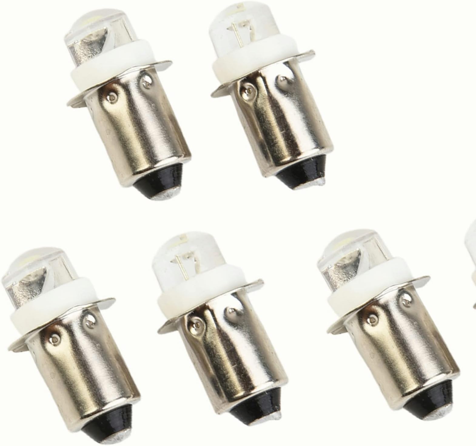 5 Pack LED Flashlight Bulb, P13.5S Flashlight Replacement Bulb, 3V ...