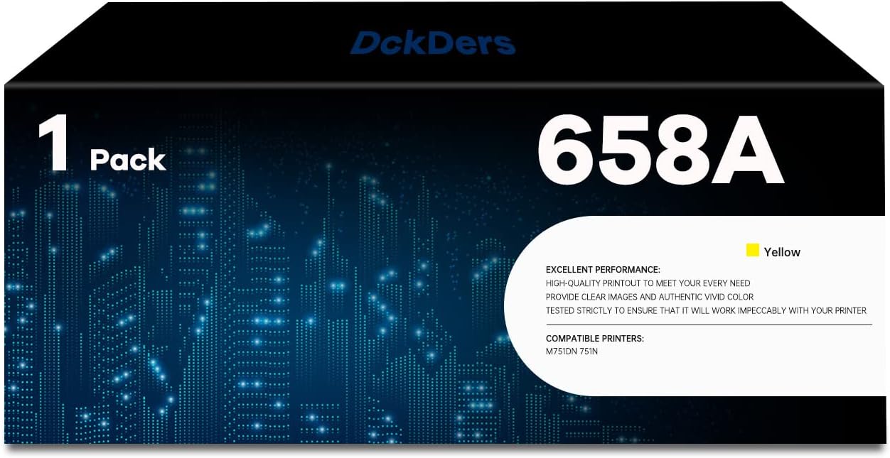 Amazon.com: 658A Yellow Toner Cartridge | Replacement for HP 658A ...