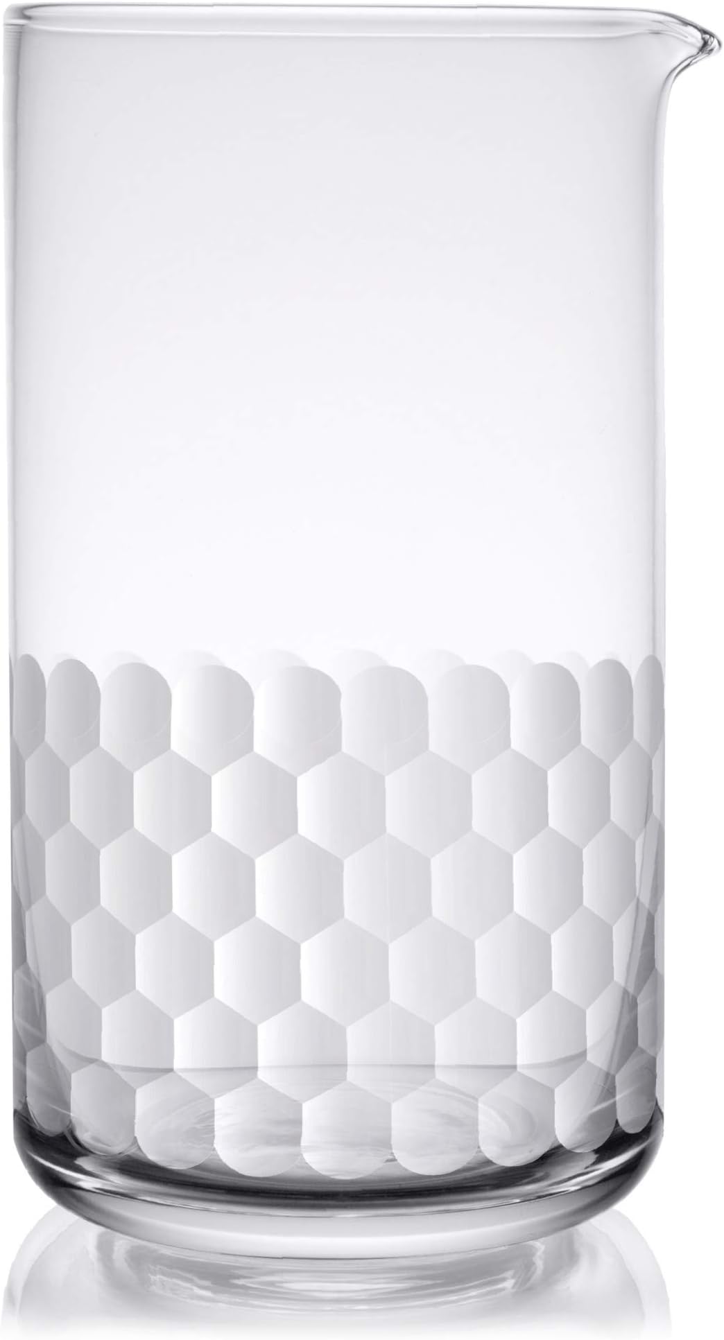 Amazon.com | Cocktail Mixing Glass - Honeycomb Hammered Bar Mixer ...