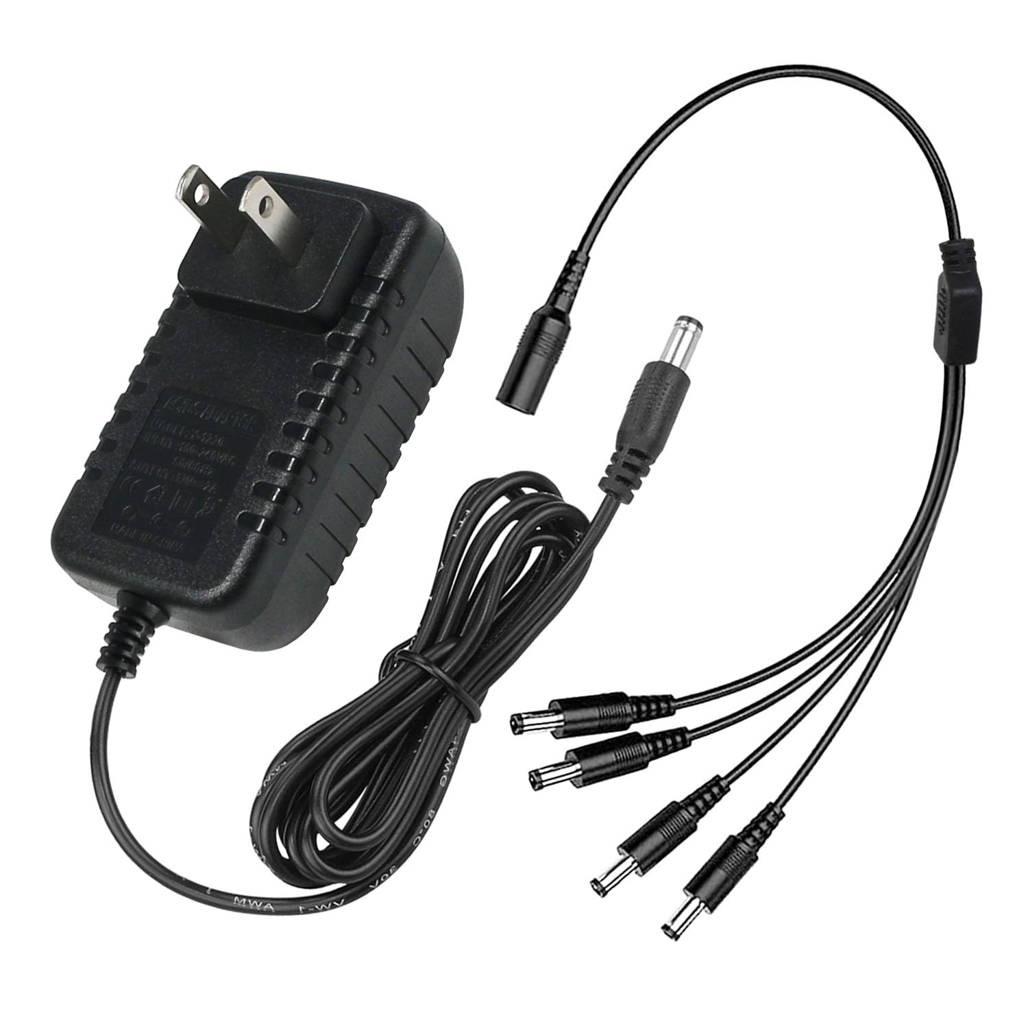 Amazon.com: Tugermoola 12V 2A Power Supply Adapter 100-240VAC to 12VDC ...