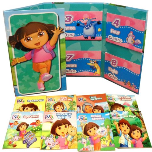 Dora the Explorer Friends Story Pack Fold-out Folder with 8 Mini Books ...