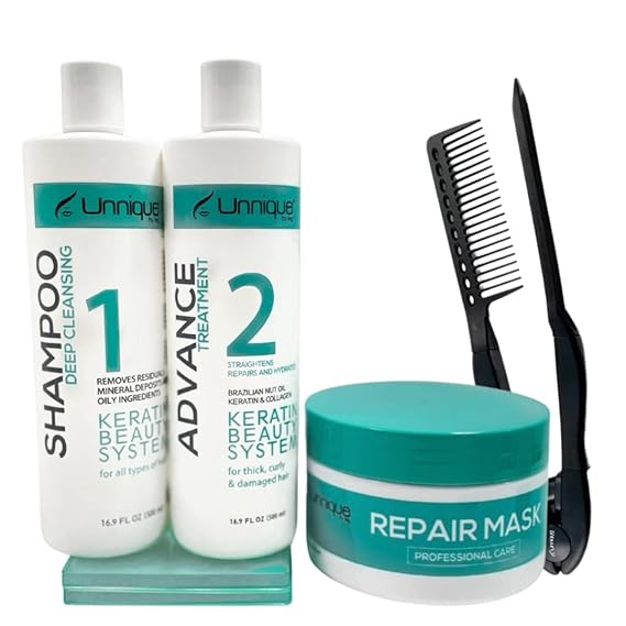 Amazon.com: Unnique Advance Keratin Treatment Kit 16oz - Brazilian ...