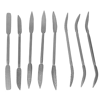 Double Ended File, 8PCS Wood Files and Rasps, Double Ended Riffler Wood ...