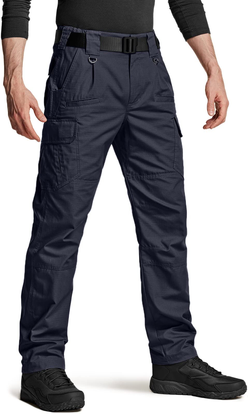 CQR Men's Tactical Pants, Water Resistant Ripstop Cargo Pants ...