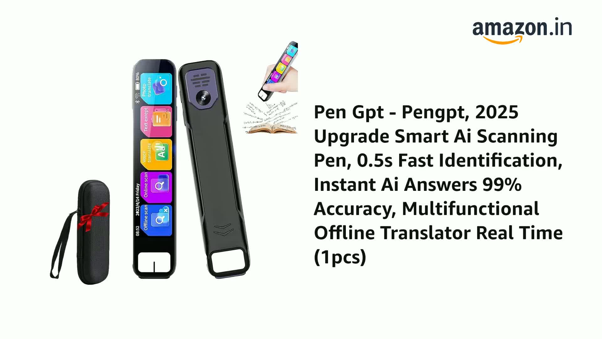 Watch Pen Gpt - Pengpt, 2025 Upgrade Smart Ai Scanning Pen, 0.5s Fast ...
