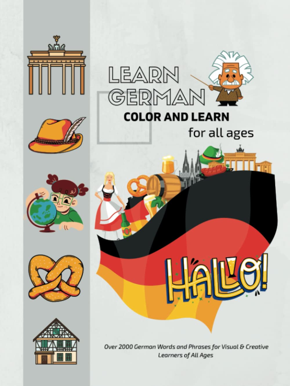 German Picture Dictionary Coloring Book: Color and Learn, Over 2000 ...