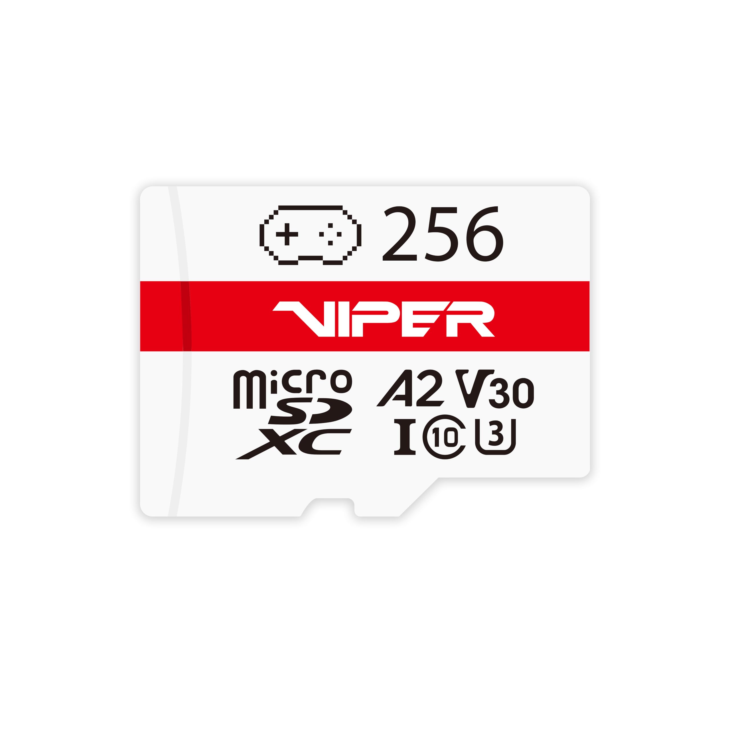 Viper Gaming Series 256GB Micro SDXC V30 A2 UHS-I U3 4K UHD Memory Card ...
