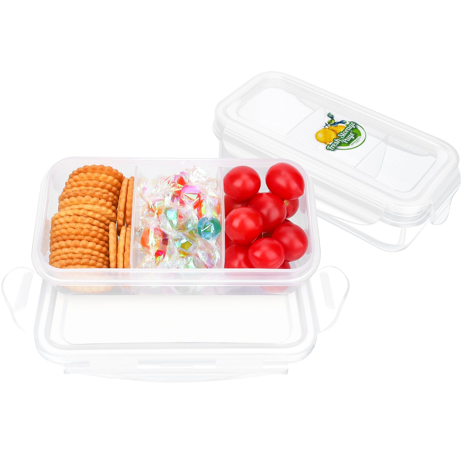 Small Snack Box with 3 Compartments for Kids, 300ml 2 Pack, Mini Snack ...