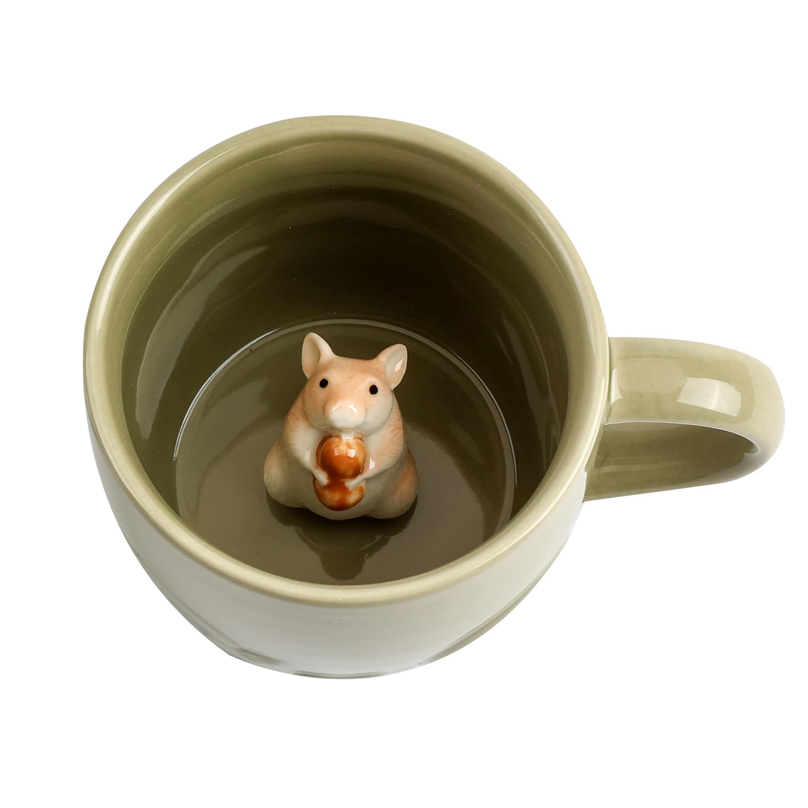 Amazon.com: Pieaary Hamster Ceramic Mug Hidden 3D Animal Inside Cup,12 ...