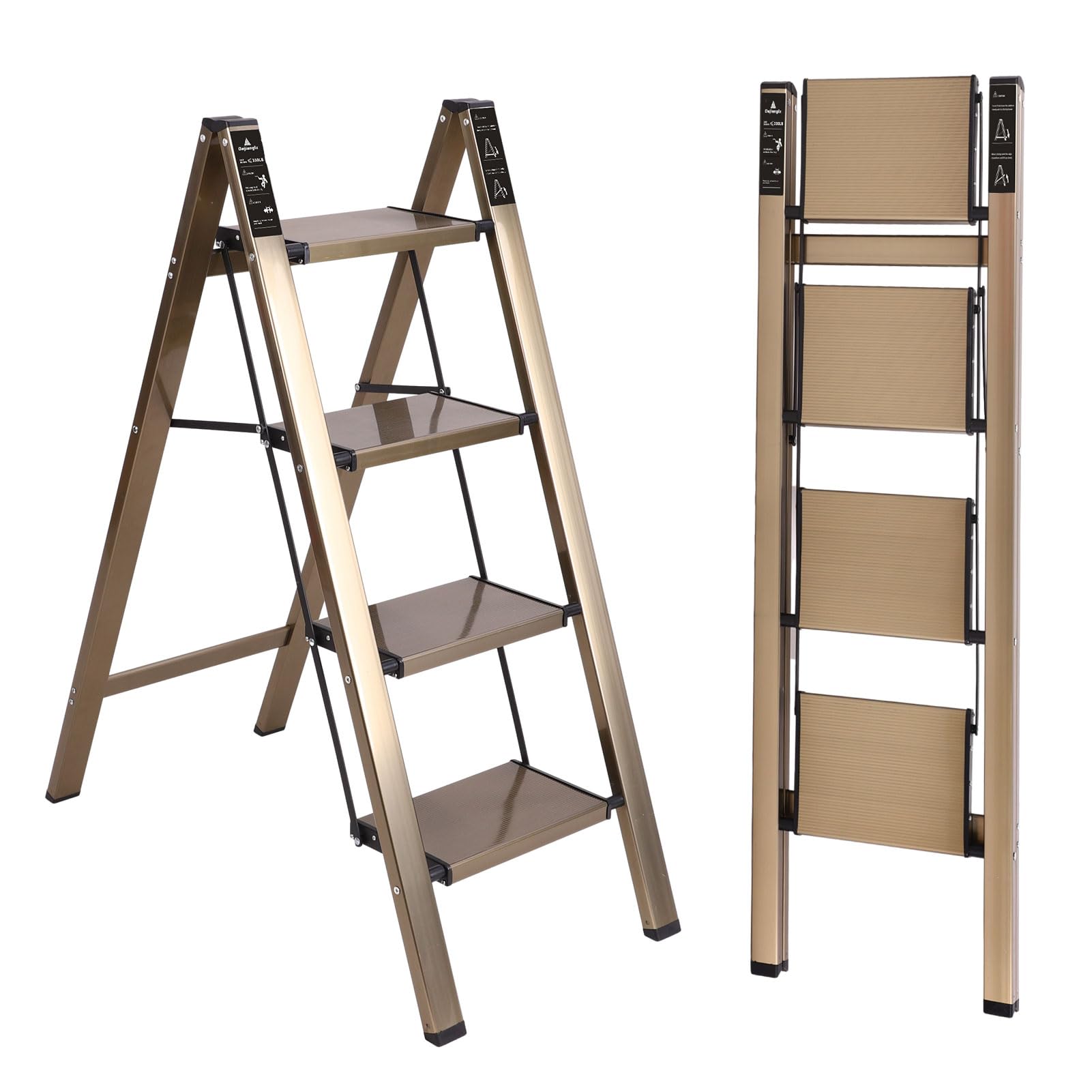 Wooden Four Step Ladder Closet