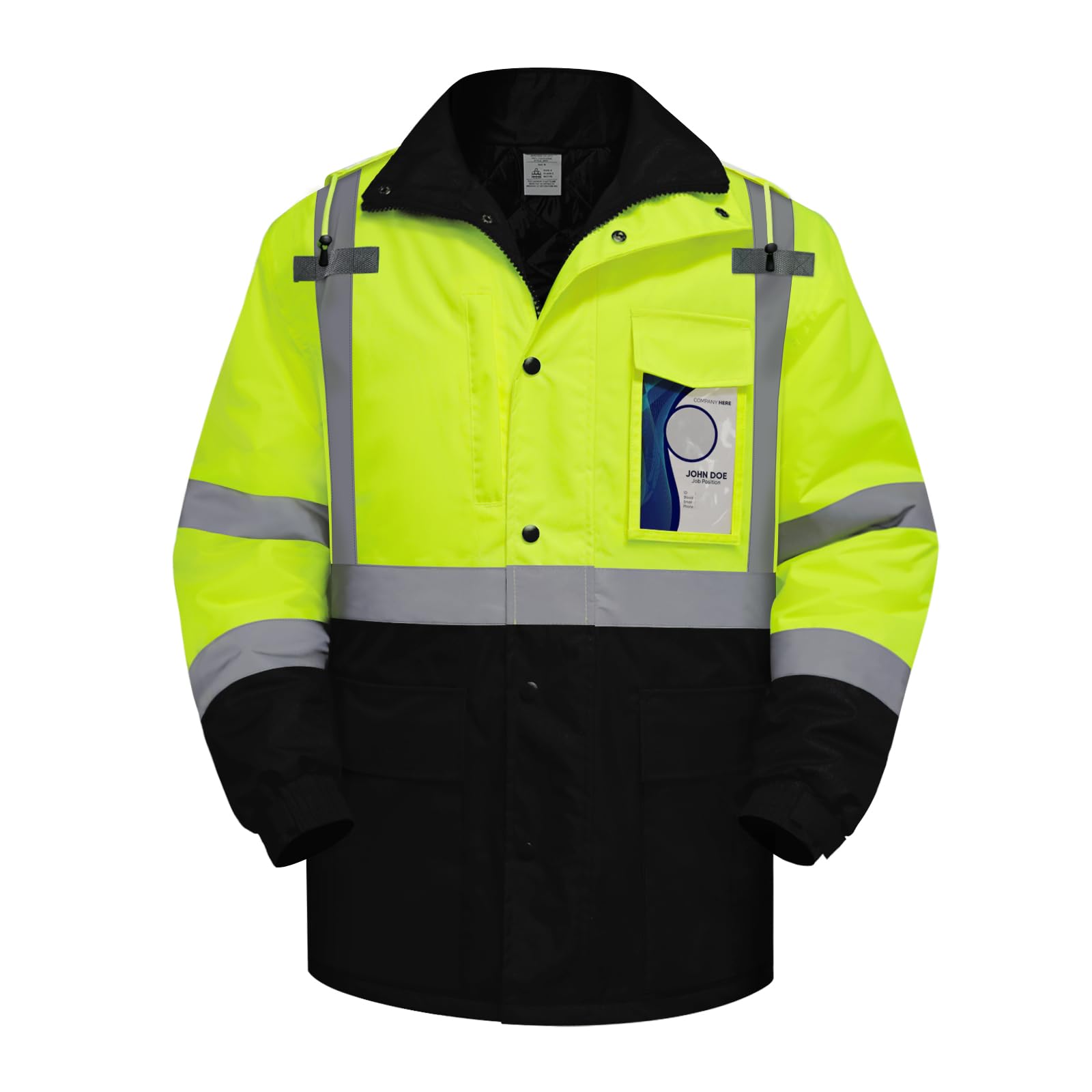TCCFCCT High Visibility Jacket Warm Reflective Jackets for Men, Hi Vis ...
