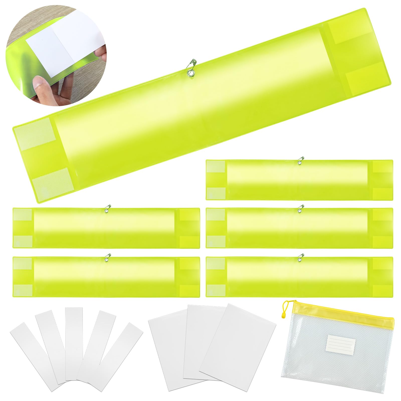 Amazon | Webirth 腕章5枚セット 差し込み式【台紙と収納袋セット】 手書きと印刷用の台紙 A4プリンターで印刷できる台紙のフォーマットつき 保管用の収納袋つき 日本規格 (黄色 ...
