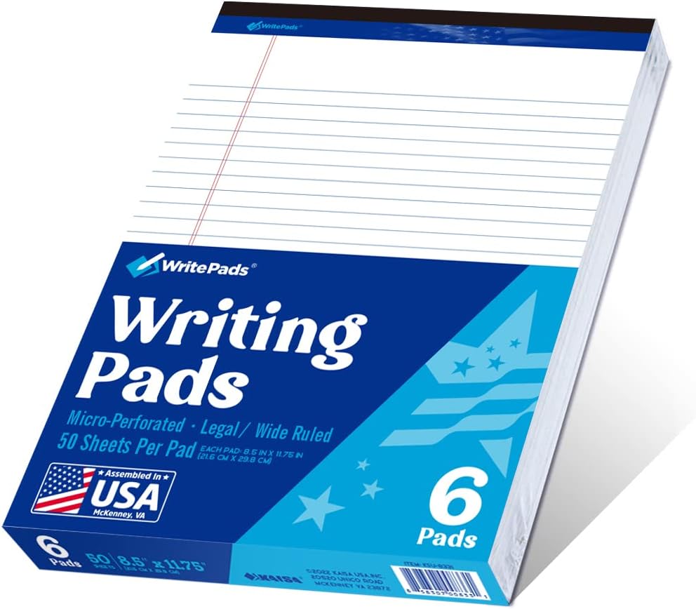 Amazon.com : TOPS 8.5 x 11 3/4 Legal Pads, 12 Pack, The Legal Pad Brand ...