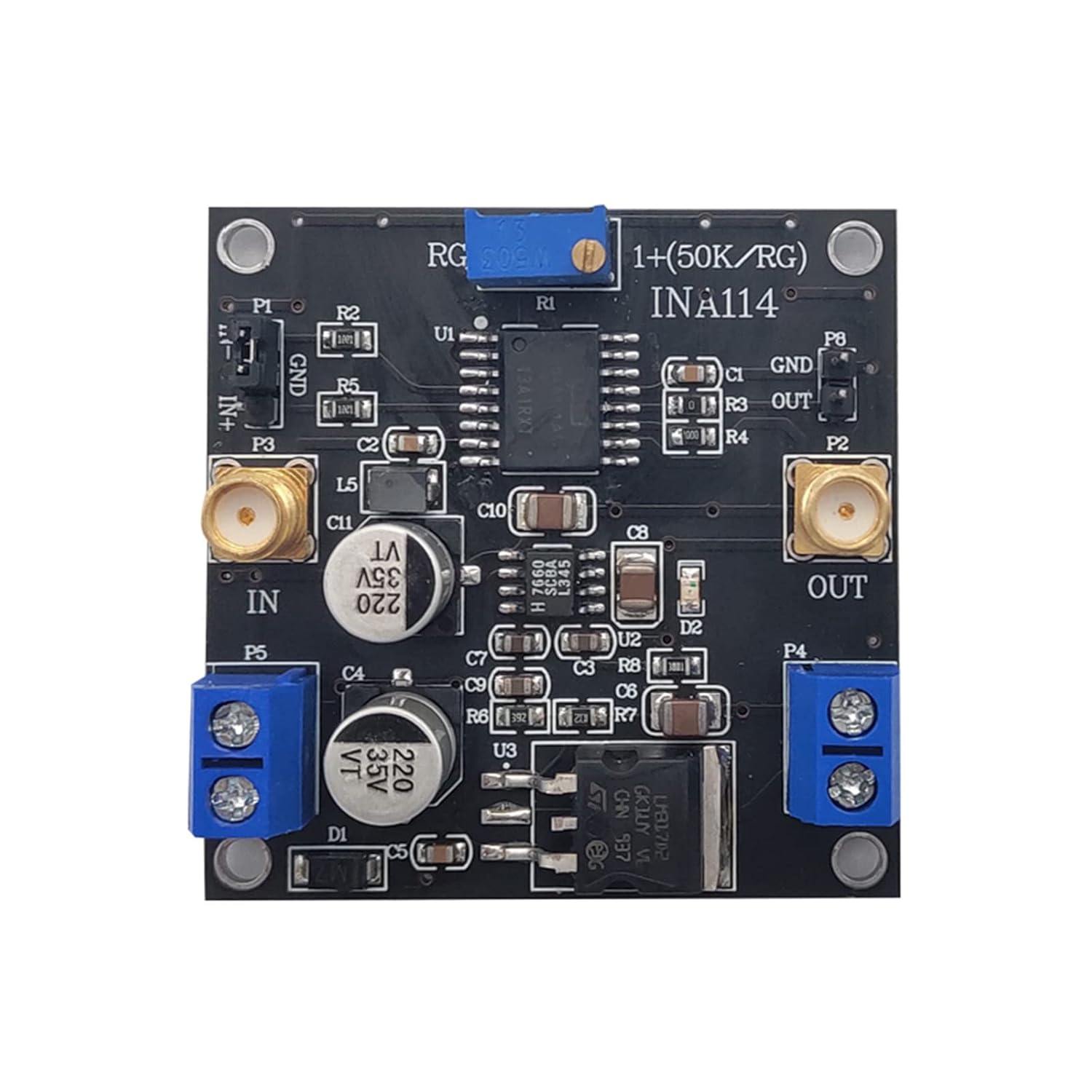 Amazon.com: Taidacent INA114 Instrumentation Amplifier 1000 Times Gain ...