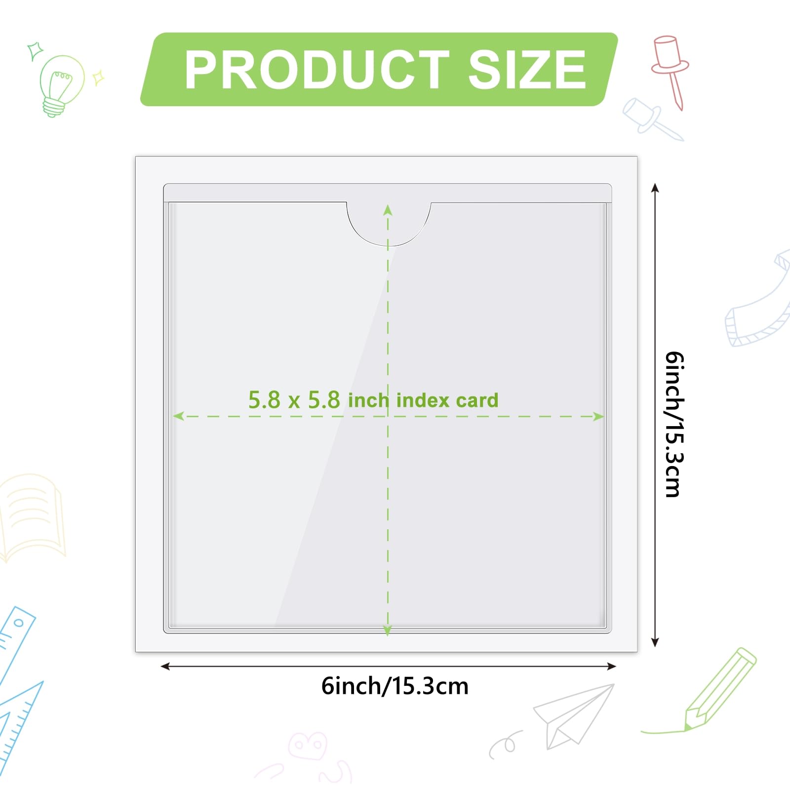 Snapklik.com : 30 Pack Self-Adhesive Index Card Pockets