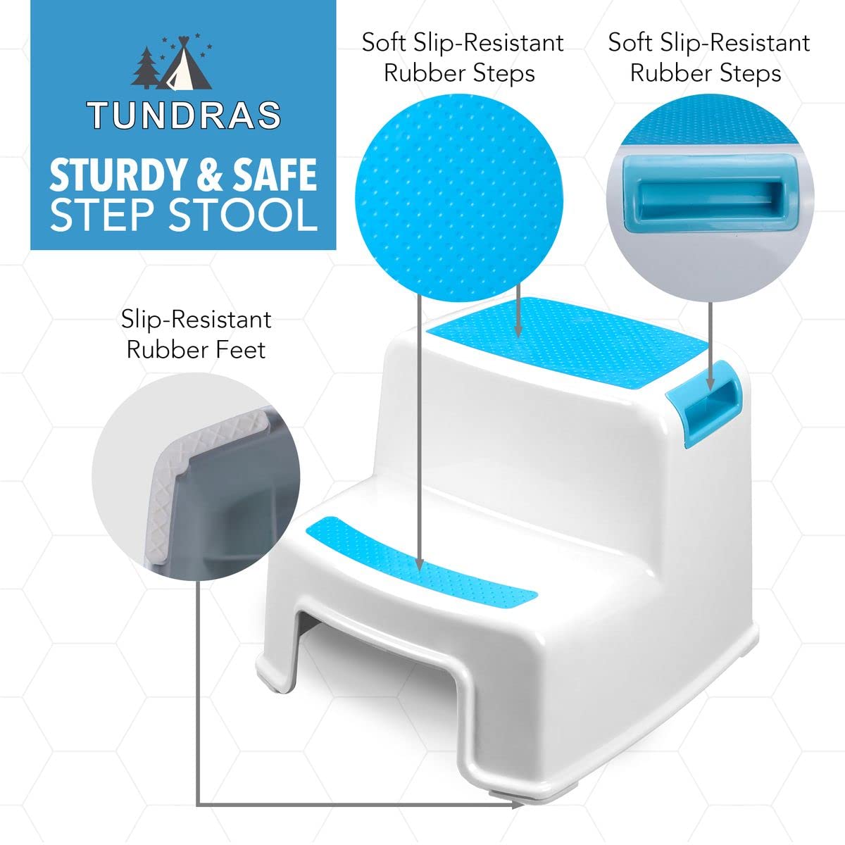 Snapklik.com : Two Step Kids Step Stools - 2 Pack, Blue - Child ...