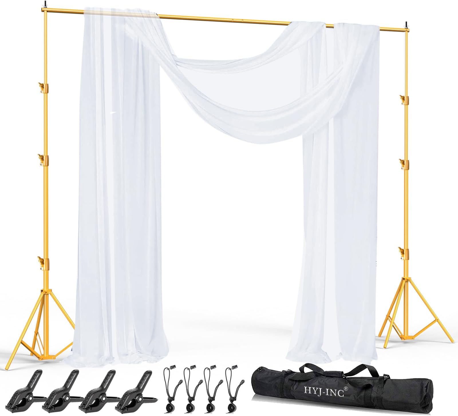 Amazon.com : HYJ-INC 10x10Ft Photography Backdrop Stand - Titanium Gold ...