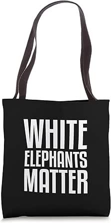 Amazon.com: White Elephants Matter White Elephant Gift Exchange Tote ...